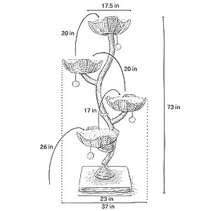 MAU 73" Tall Modern Cat Tree Scratching Tower for Large Cats, Scratching Post Luxury Cat Condo, Cat Tower for Multiple Cats, Cat Scratching Tree, Cat Condo, Luxury Cat, Cat Gifts by Mau Lifestyle