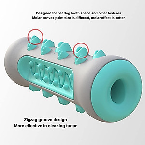 Dog Teething Chew Toy, Toothbrush Stick for Teeth Cleaning, Stress Relief for Small, Medium & Large Dogs with Freezable Feature (Gray Blue)