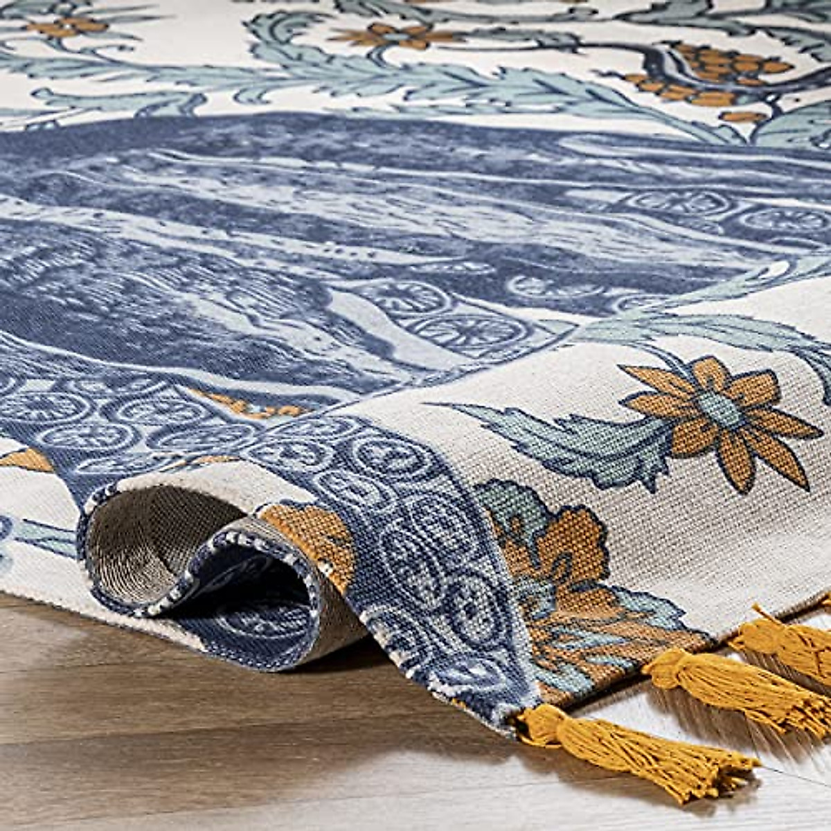 nuLOOM Thomas Paul Printed Flatweave Cotton Giant Octopus Runner Rug, 2' 8" x 6', Multi