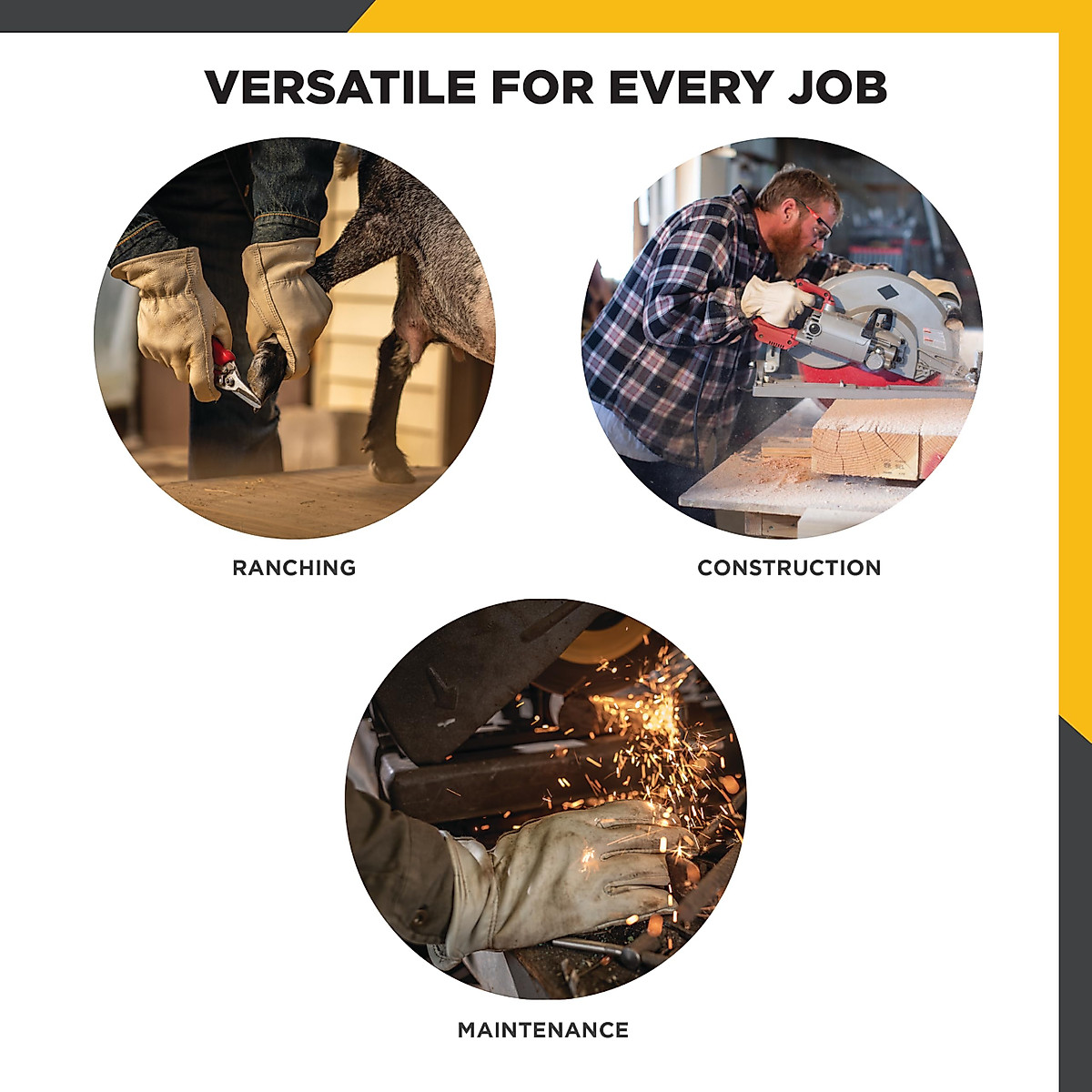 Wells Lamont mens 1130 Work Gloves, White, Large Pack of 1 US