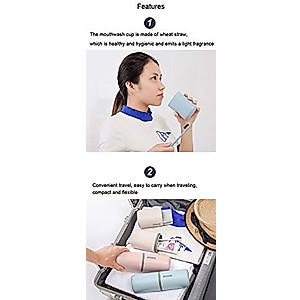 IKEAR Travel Toothbrush Cup Toothpaste Container/Case Toothbrush Organizer Toothbrush Toothpaste Holder 2 Gargle Cups Multifunction Portable Storage Cup for Business Trip Travel and Daily Use