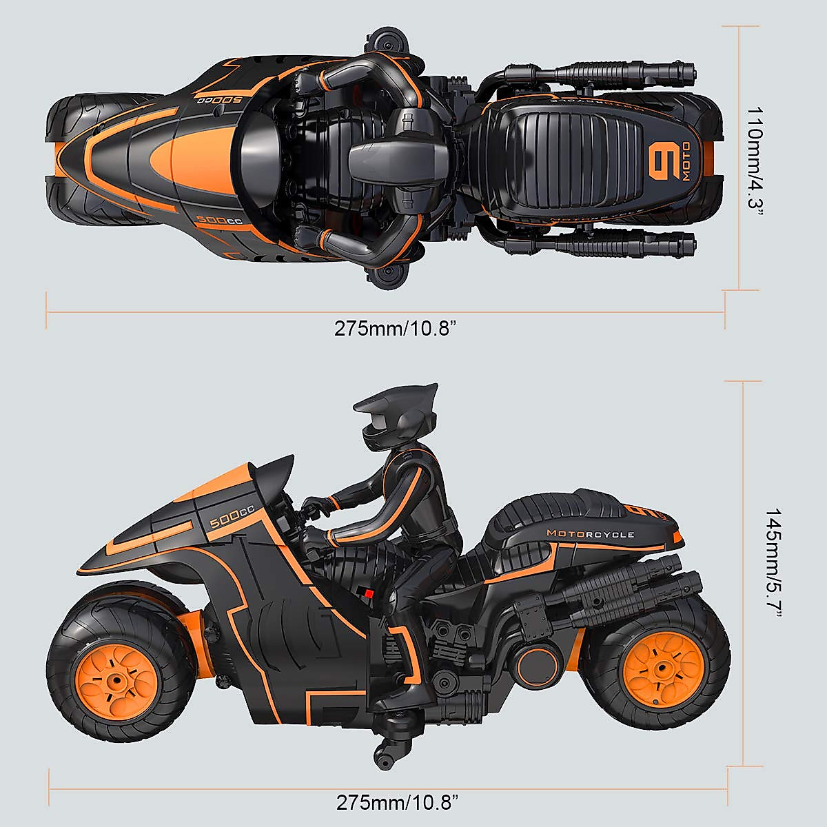 Karoter Remote Control Motorcycles, 360° Spinning Action Rotating Drift Stunt Motorbike 2WD High Speed Rc Motorbikes 2.4Ghz Radio Control Motorcyle with Riding Figure Toys for Kids Boys