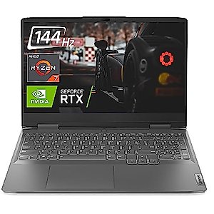 Lenovo LOQ Gaming Laptop, 15.6" FHD 144Hz Display, AMD 8-Core Ryzen 7 7840HS(> i7-12700H), GeForce RTX 4050, 32GB DDR5 RAM, 1TB SSD, Backlit KB, Wi-Fi 6, Windows 11 Home, Gray