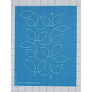 Full Line Stencil - Meandering Leaves - Edge to Edge Stencil, Continuous Line Template for Free Motion Quilting, Long-Arm Quilting (30430)