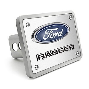 iPick Image Made for Ford Ranger 3D Logo Brushed 3/8" Thick Billet Aluminum 2 inch Tow Hitch Cover
