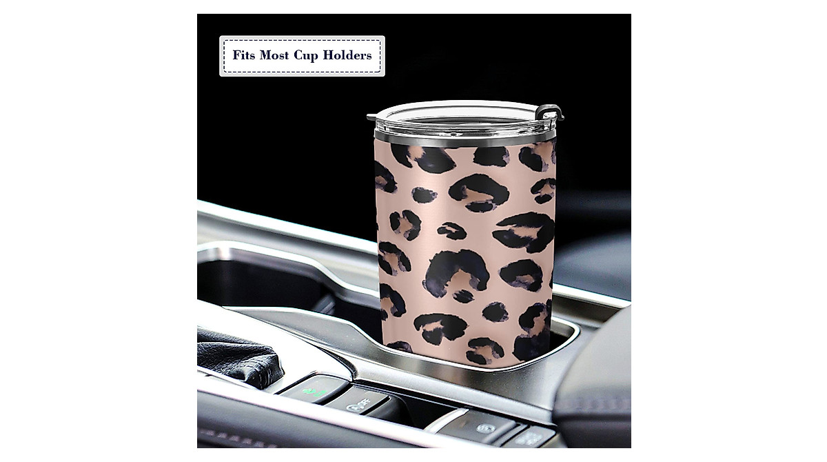 Stylish Leopard Print Insulated Tumbler - 20oz