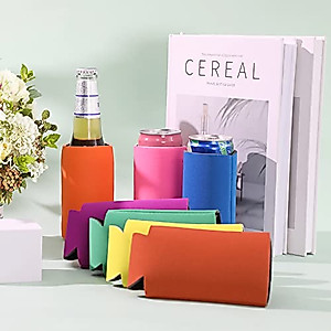 Necmuaih Slim Can Cooler Sleeves (25-Pack), 12oz Tall Skinny Insulated Foam Cotton Beer Can Cooler for White Claw, Truly, Slim Beer, Red Bull, Spiked Seltzer, Perfect for Party or BBQs.