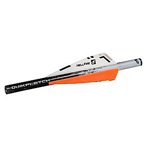 New Archery Products NAP Quickfletch Hellfire 3" Crossbow Fletching System White and Orange 6PK