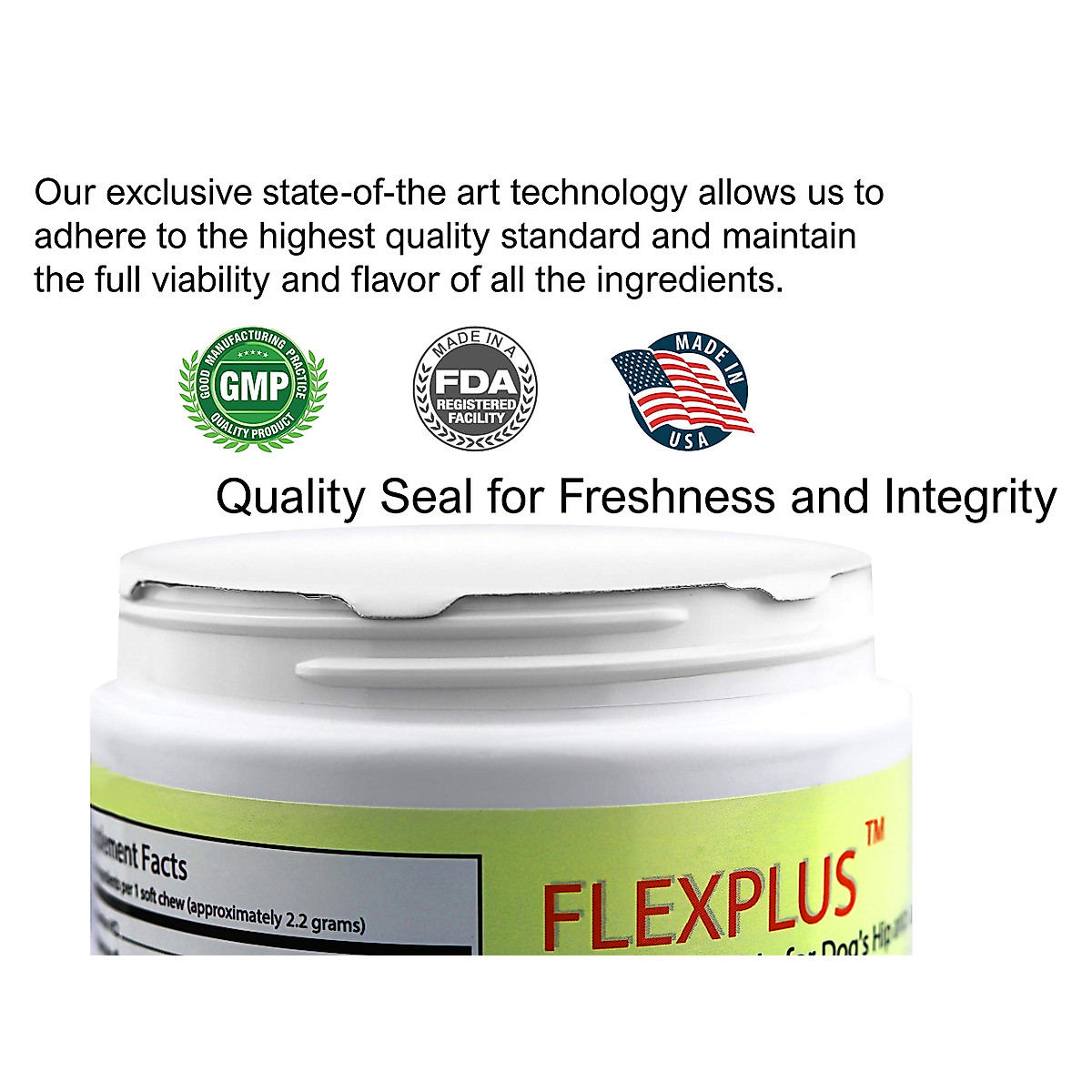 Sheild Animal Health FLEXPLUS for Dog's Hip & Joint. Relieve Pain and Inflammation from Arthritis, Joint Disease, and Muscle Damage. Pharmaceutical Grade.Clinically Proven Absorption.120 Chews. Chicken Flavor. Made in USA