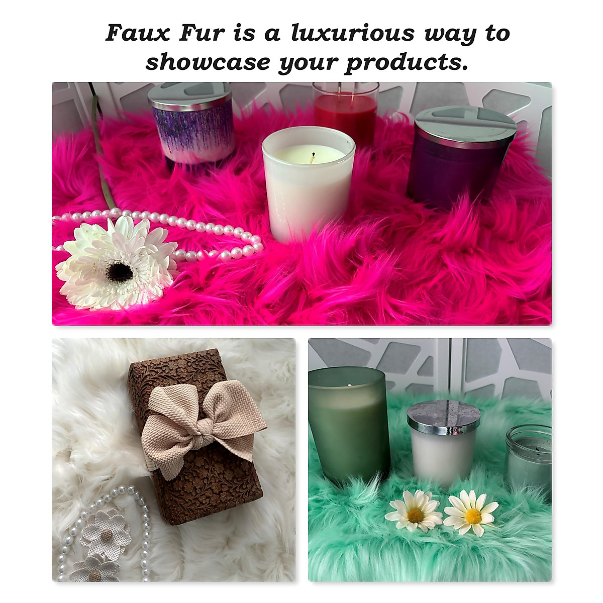 Bianna Gold Mustard Faux Fur Fabric, American Seller, Luxury Shag Shaggy Material for Crafting, Sewing, Costumes, Fursuits, Home Decor (12x12 inches)