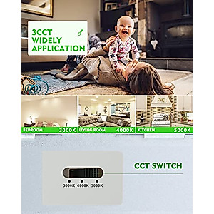 12 Pack LED Recessed Lighting 6 Inch, 3000K/4000K/5000K Selectable Canless 6 inch led recessed light, Dimmable 6in Recessed Lighting LED,12W 1200LM (110W Eqv.) CRI90 Wafer Lights 6 inch -IC Rated