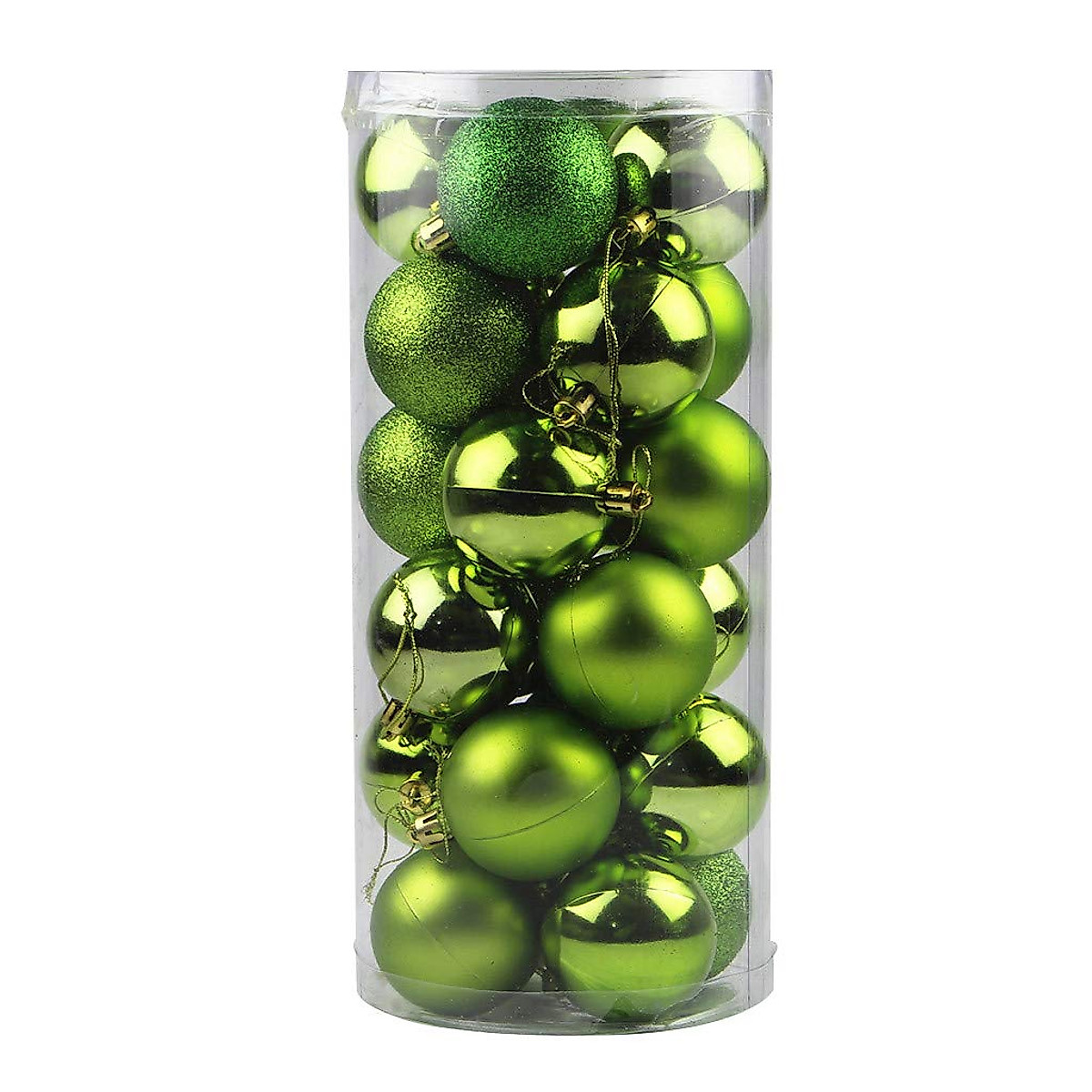 QAZIUY 24PCS Christmas Balls Ornaments Set Mini Shatterproof Christmas Tree Decorations 2.36" Christmas Baubles Party Xmas Tree Hanging Ornament for Tree Decor Xmas Party