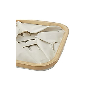 CLOSET COMPLETE 2 pack folding cube organizer with real bamboo rim (Beige)