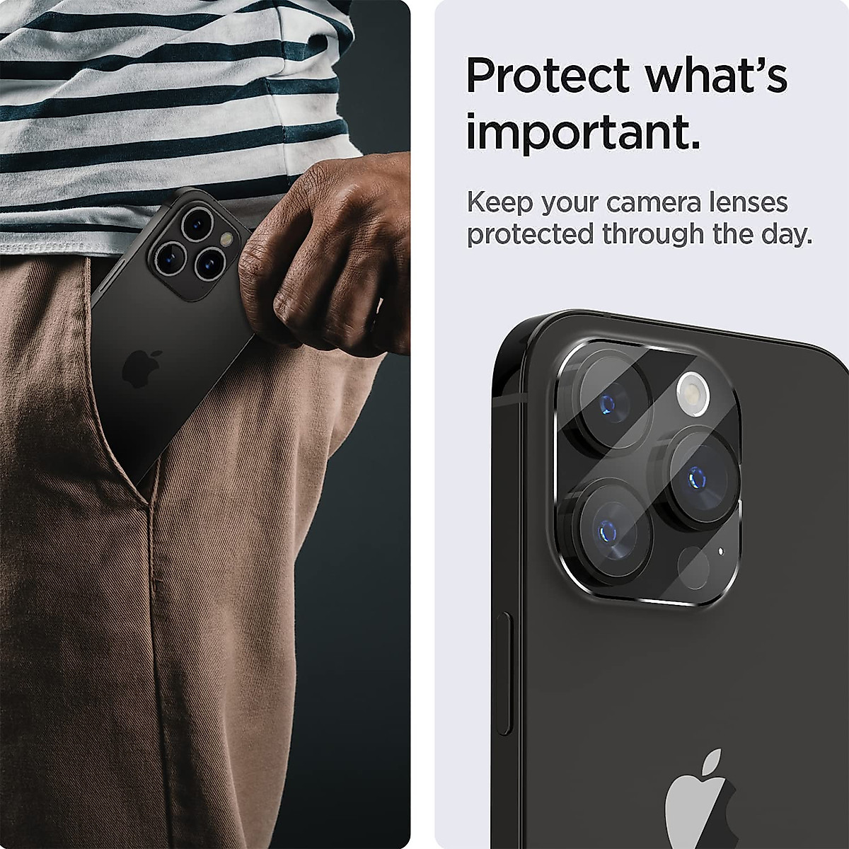 HAYZON [3+3 Pack] iPhone 14 Pro (ONLY) Screen Protector with Camera Lens Protector, Sensor Protection, Dynamic Island Compatible, Case Friendly Tempered Glass Film[9H Hardness] - 6.1 inch