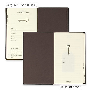 Midori 12396006 Diary for 5 Year Consecutive Use, Door, Black