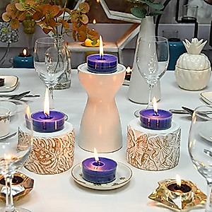 Zest Candle 12-Piece Tealight Candles, Mega Oversized Blue s