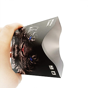 CARSLIFE 12 RFID Blocking Sleeves (9 Credit Card & 3 Passport Protectors) Premium Identity Theft Protection Secure Sleeves Travel Case Cat Design