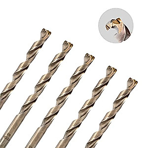 AugTouf 5/16" inch Tri-Blade Tip Cobalt Drill Bits(5Pcs), M35 High Speed Steel Jobber Length Twist Drill Bit Set for Hardened Metal, Stainless Steel and Cast Iron