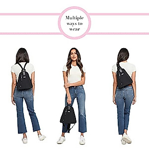 Baggallini Womens Metro Backpack With Rfid Wristlet Handbags, Black, One Size US