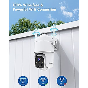 MUBILIFE 2K Wireless Security Camera, 360° Pan Tilt Outdoor Cameras for Home Security, Battery Powered, IP66 Waterproof, AI Motion Detection, Color Night Vision, Siren & Spotlight, 2.4G WiFi