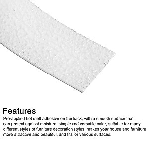 uxcell Edge Banding, 7/8 Inch x 24.6ft Pre-Glued Wood Veneer Edging Iron-on Flexible Edge Banding for Cabinet Repair Furniture Restoration, Matte White