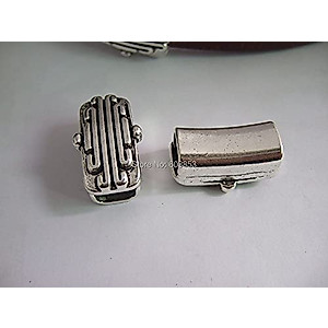 FC-02665 DIY-Jewelry 10pcs 10.5x6.8mm Long Bar Slider Spacer Beads for Licorice Leather Cord