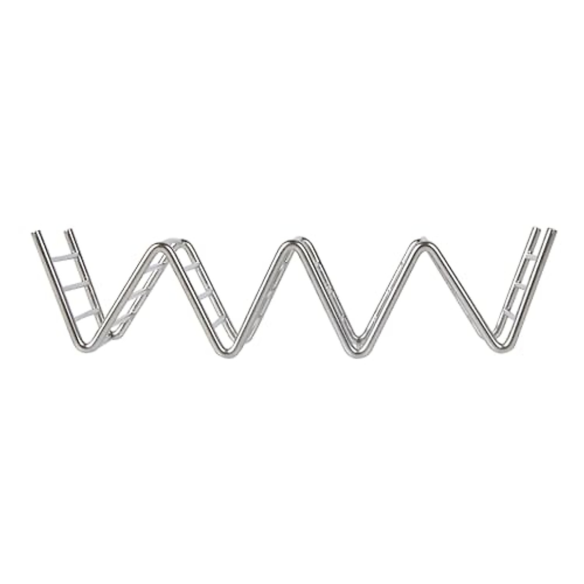 Restaurantware 7.1 Inch x 2.5 Inch Taco Stand 1 Rectangle Taco Rank - Fits 4 Tacos Reversible Silver Stainless Steel Taco Holder Dishwasher Safe For Hard Or Soft Shells