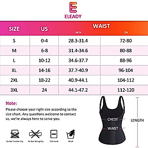 Eleady Waist Trainer Cincher Underbust Corset for Weight Loss Sport Workout Body Shaper with Adjustable Straps (Black Gym Tops, Medium)