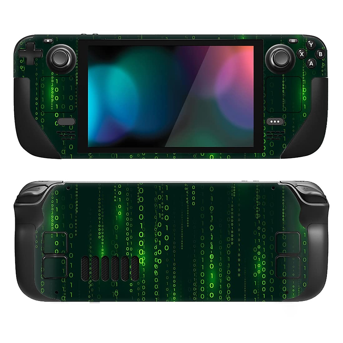 PlayVital Full Set Protective Skin Decal for Steam Deck LCD, Custom Stickers Vinyl Cover for Steam Deck OLED - Messy Code