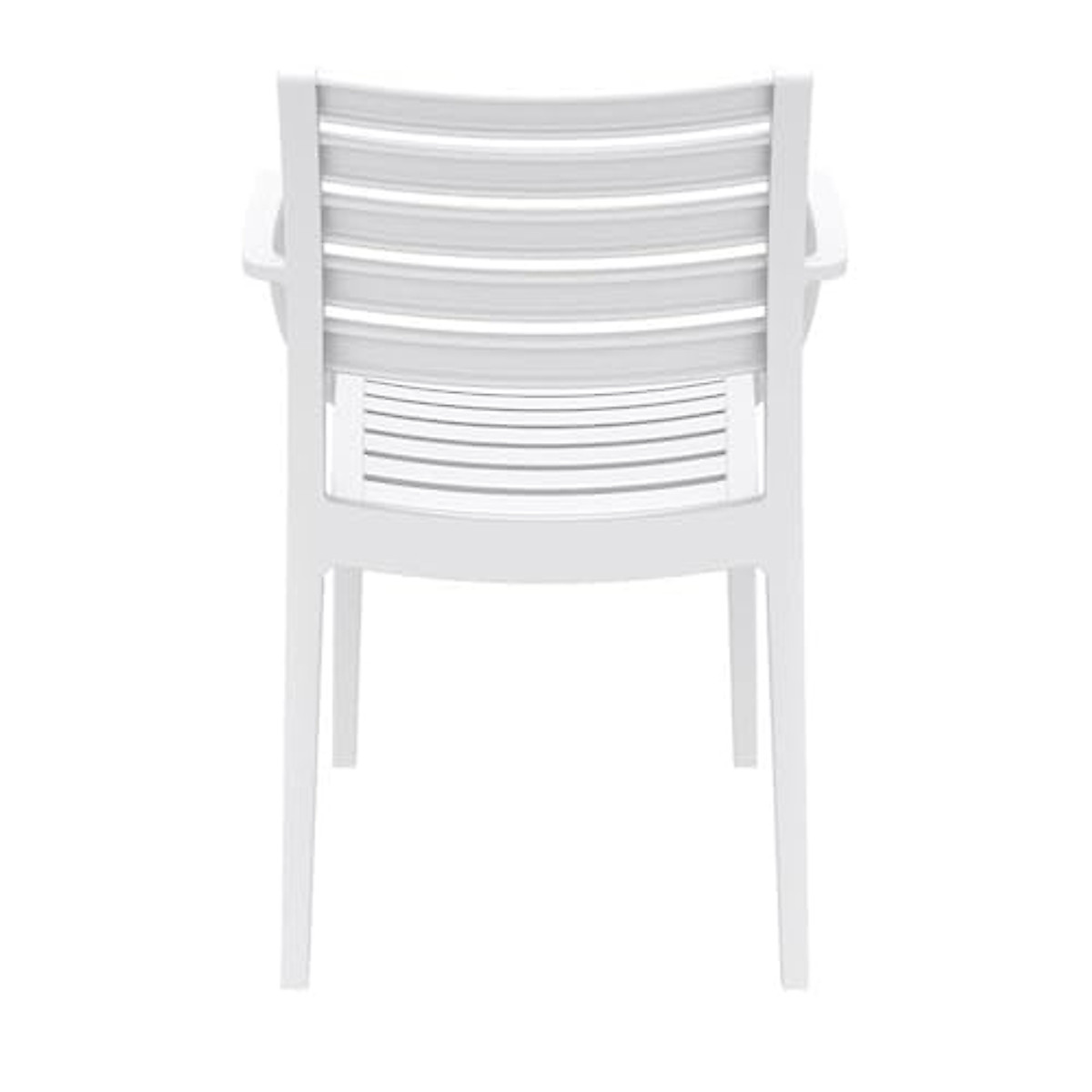 Compamia Artemis Outdoor Patio Dining Arm Chair in White (Set of 2)