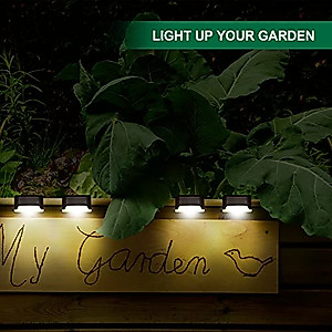 GIGALUMI 12 Pcs Solar Deck Lights, Bronze Finished Waterproof Led Solar Lamp for Outdoor Pathway, Yard, Patio, Stairs, Step and Fences. (Cool White)