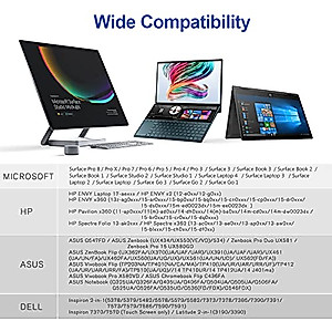 Pen Stylus for Surface Pro 9/8/X/7+/6/5/4/3/Surface 3, Surface Go 3/2/1, Surface Laptop/Studio/Book 4/3/2/1 with Palm Rejection, 1024 Levels Pressure, 2500h Working Hours