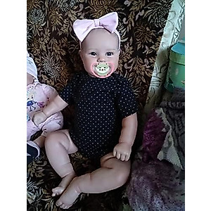 Pinky Reborn 50cm Reborn Baby Doll 20inch Newborn Toddler Real Soft Touch Ma with Hand-Drawing Hair Handmade Doll