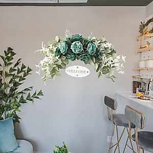 WYSRJ Artificial Flower Swag 30Inch Rose Swag Flowers Wedding Arch Swag Artificial Floral Swag Wreath for Wedding Home Room Garden Lintel Decoration