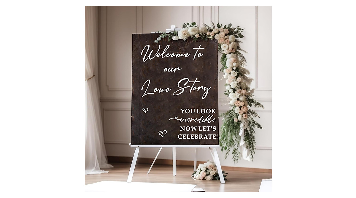 Charming Wedding Welcome Signs Stickers for Your Love Story