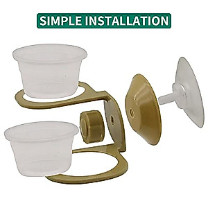 2 Pack Reptile Feeder Gecko Lizard Feeding Cup with Suction Cup, Reptile Food Water Feeder Dish with 6 pcs Cups for Geckos,Chameleon Lizard (Double)