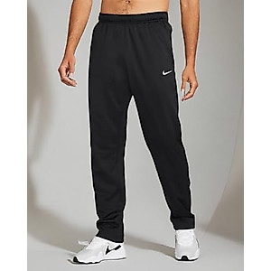 Nike Men's Therma Open Hem Fitness Pants, Black/Black/White
