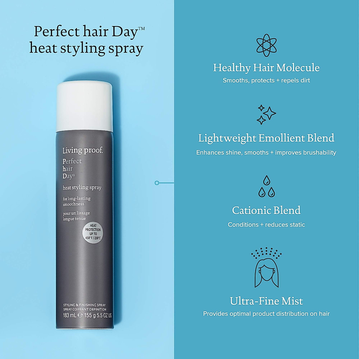 Living proof Perfect Hair Day Heat Styling Spray, New Formula