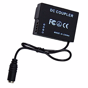 HQRP Kit AC Power Adapter Works with Panasonic Lumix DMC-G7 DMC-G70 DMC-G70W DMC-FZ200 DMC-G5 DMC-G5X DMC-G5K DMC-G6 DMC-G6K DMC-FZ1000 DMC-FZ2000 DMC-FZ2500 DMC-G80 DMW-BLC12 Digital Camera