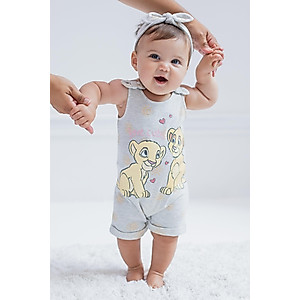 Disney Lion King Simba Newborn Baby Girls Romper and Headband White 3-6 Months