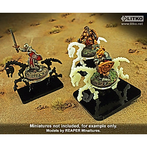 LITKO Skeletal Steed Character Mount | Warhorse Skeleton | Role Playing Games | Compatible with Dungeons & Dragons and Pathfinder Games (Ivory, 40mm Circular Base)