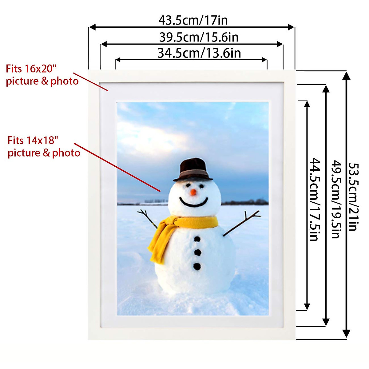 WKDP 16x20 Diamond Painting Frame 40x50cm Diamond Art frames ,Display Pictures 16x20inch40x50cm Without Mat or 14x18inch35x45cm With Mat , Poster Frames Wall Gallery Photo Frames Wall Hanging