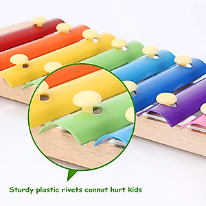 Tvoip Wooden Xylophone Toys Musical Creative Wooden Instruments 8 Notes xilofono children Baby Musical Toys Development