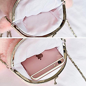 Techcircle Cute Chick Purse Crossbody Fluffy Fur Coin Wallet Chain Pouch-Yellow