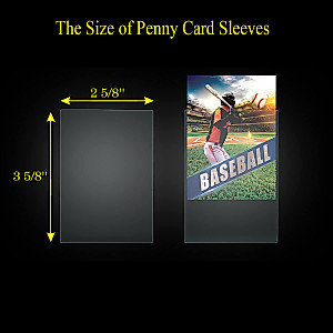 DECKEEP 2000 Count Ultra Clear Card Sleeves, 2 5/8"× 3 5/8" Card Sleeves, 67×94mm Soft Protective Sleeves for Baseball Cards, Sports Cards and Collectible Trading Cards