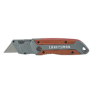 CRAFTSMAN Utility Knife, Folding Wood Handle, 1 Blade (CMHT10584)