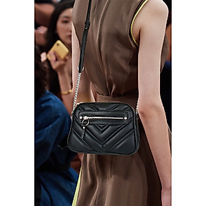 MAXWISE Women Zipper Pocket Crossbody Bag Shoulder Purse Fashion Travel Bag with Multi Pockets (Black)