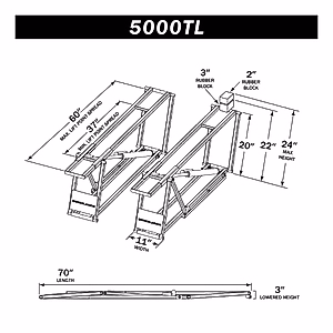 Official QuickJack 5000TL – ALI Certified, 5,000 lb Capacity Portable Car Lift with 110V Power Unit for Home, Garage, Shop, or Mechanic Use