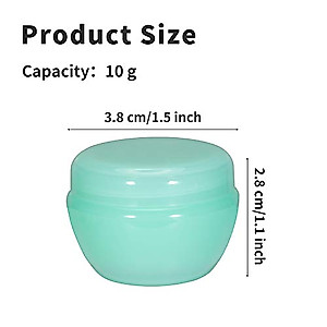 36 PCS Cosmetic Containers - BEAHOT 10g/10ml Empty Sample Container Jars with Inner Liner, Travel Jar Set with Lid for Lip Balm Cosmetic Cream Lotions Lip Scrub Eye Shadow Makeup Container, 6 Colors