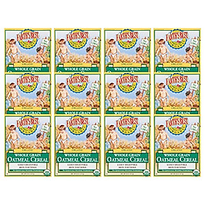 Earth's Best Organic Baby Food, Organic Whole Grain Oatmeal Baby Cereal, Non-GMO, Easily Digestible and Iron Fortified Baby Food, 8 oz Box (Pack of 12)